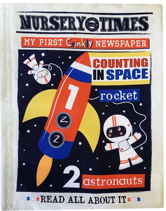 Nursery Times Crinkly Cloth Book - Counting in Space – Crackerjack Toys
