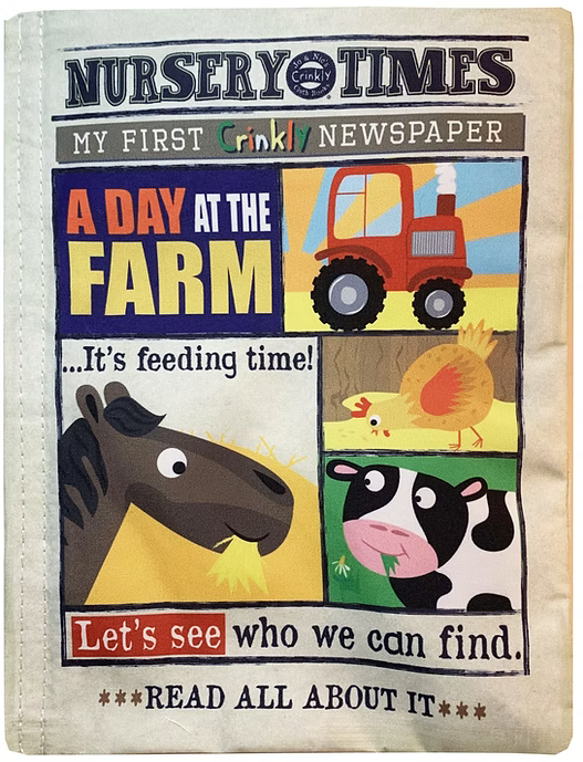 Nursery Times Crinkly Cloth Book - A Day at the Farm – Crackerjack Toys