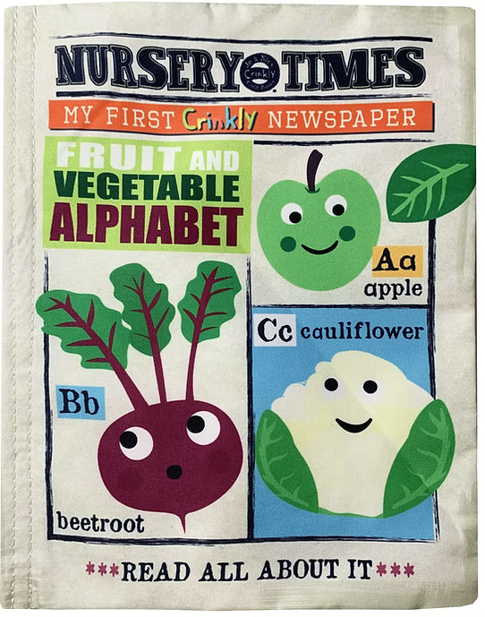 Nursery Times Crinkly Cloth Book - Fruits and Vegetable Alphabet ...